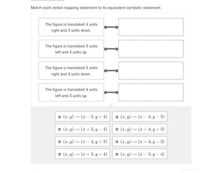 Solved Match each verbal mapping statement to its equivalent | Chegg.com
