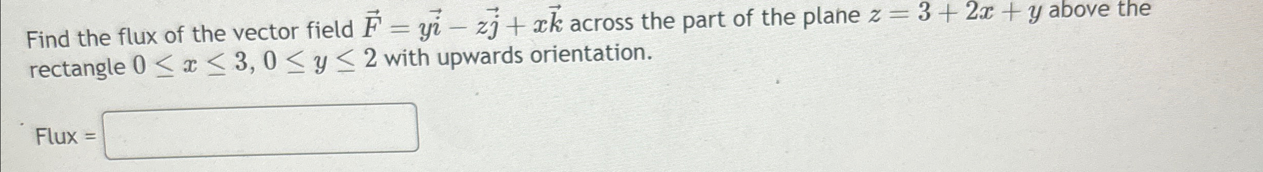 Solved Find the flux of the vector field | Chegg.com