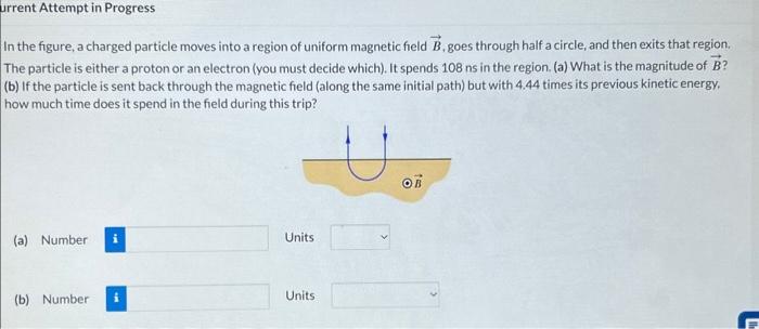 Solved In the figure, a charged particle moves into a region | Chegg.com