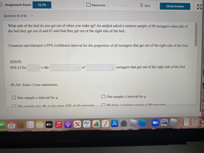 Solved Assignment Score: 73.7% | Resources Hint Check Answer | Chegg.com