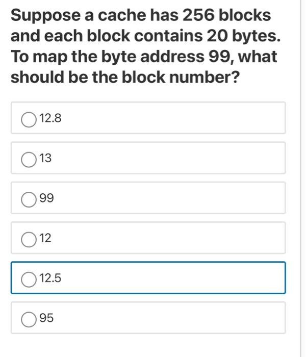 Suppose a cache has 256 blocks and each block | Chegg.com