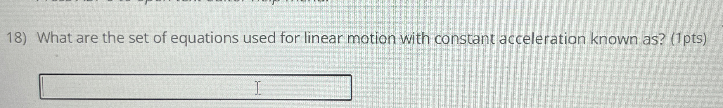 Solved What are the set of equations used for linear motion | Chegg.com