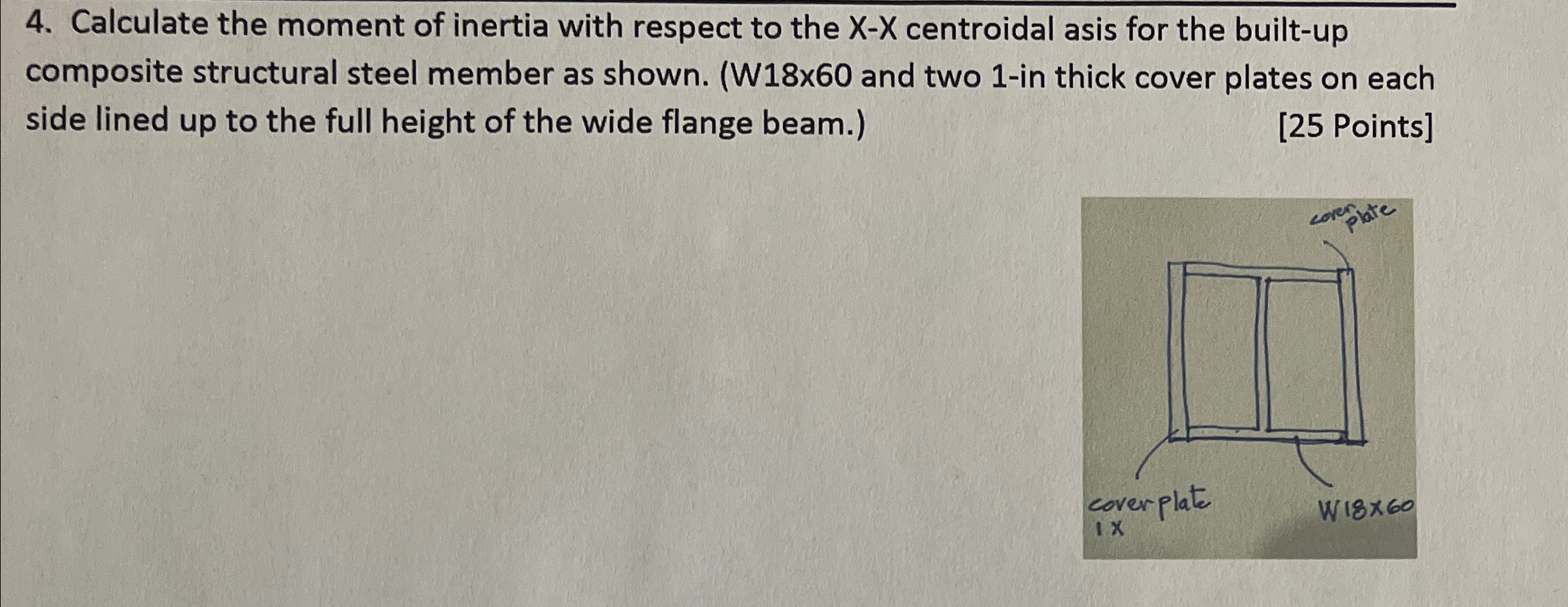 Solved Calculate the moment of inertia with respect to the | Chegg.com