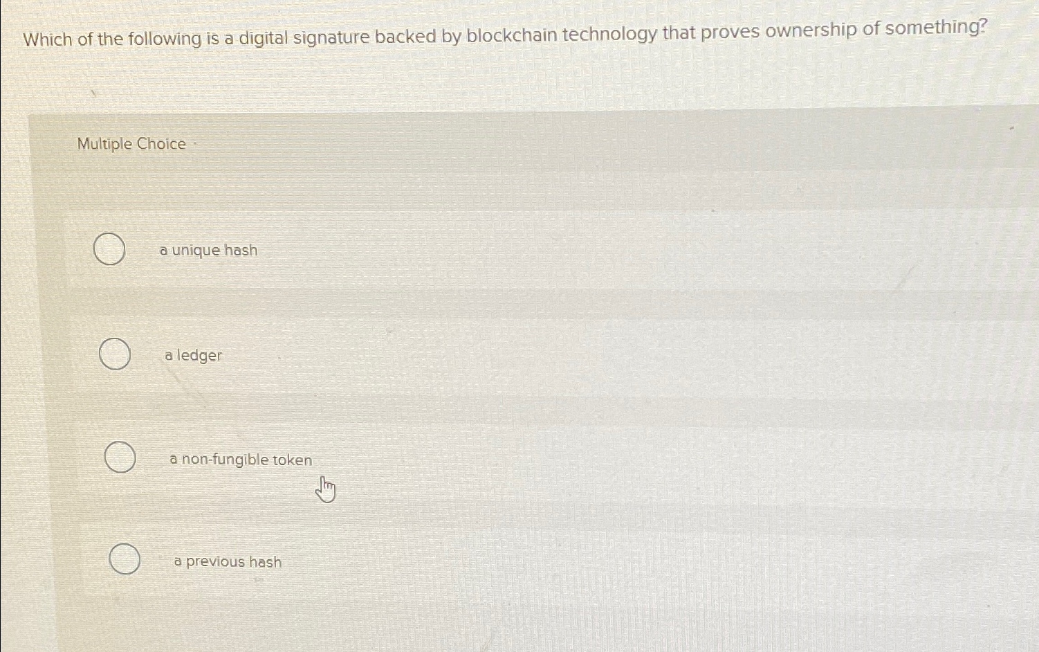 Solved Which of the following is a digital signature backed | Chegg.com