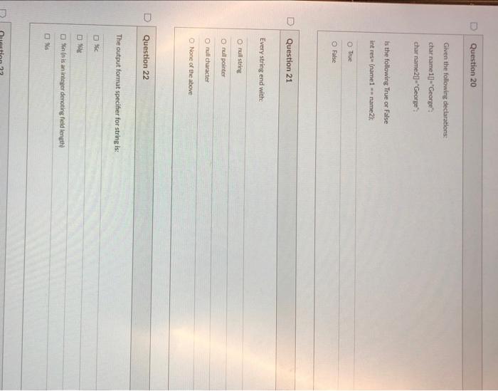 Solved Gliven the following declarations: char name 1]/- | Chegg.com