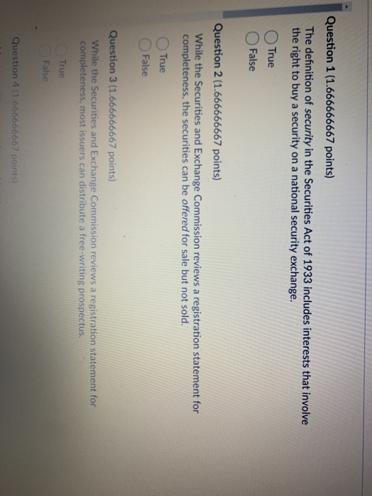 Solved Question 1 (1.666666667 points) The definition of | Chegg.com