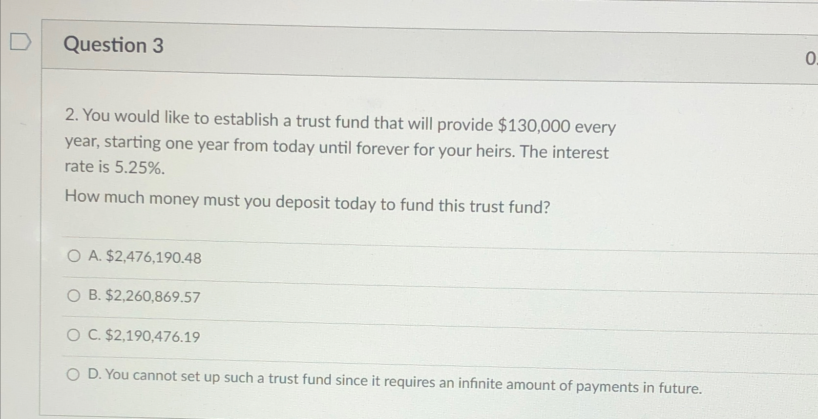 Solved Question 32. ﻿You would like to establish a trust | Chegg.com