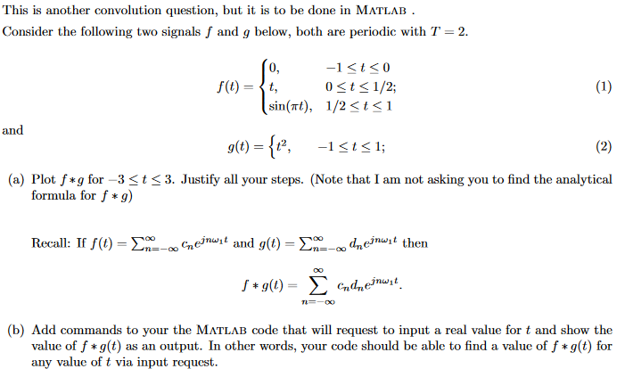 This is convolution question, but it is to be done in | Chegg.com