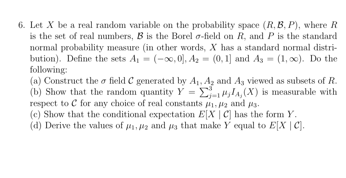 Solved Let x ﻿be a real random variable on the probability | Chegg.com