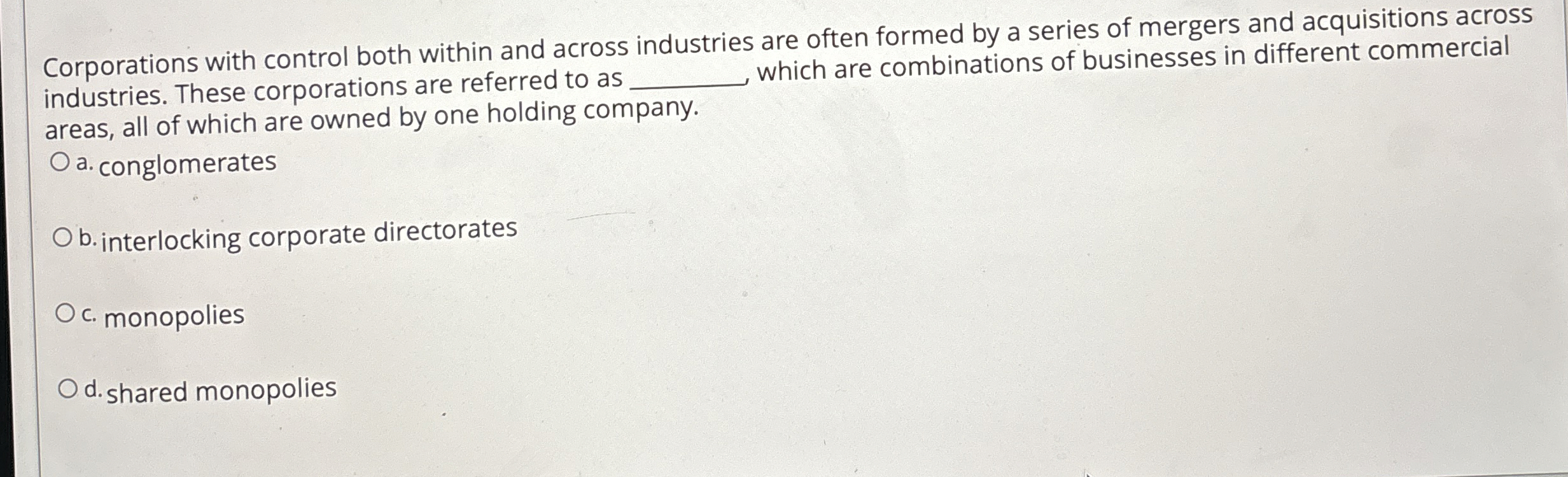 Solved Corporations with control both within and across | Chegg.com
