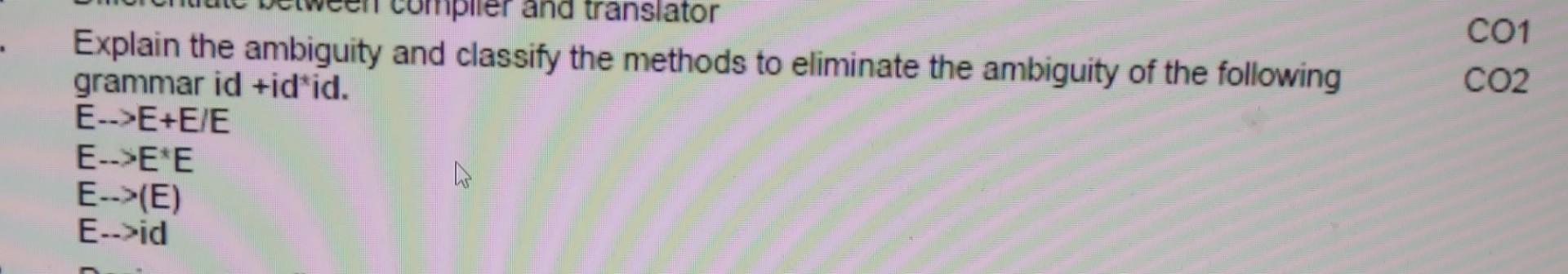 Solved Explain the ambiguity and classify the methods to | Chegg.com