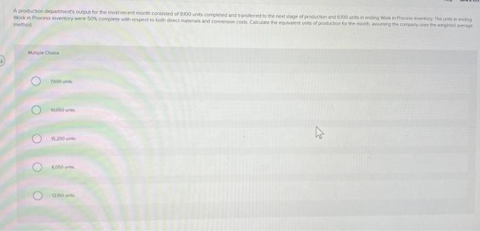 Solved metood Minole Oroce teoo uik meboura 6.050 ume | Chegg.com