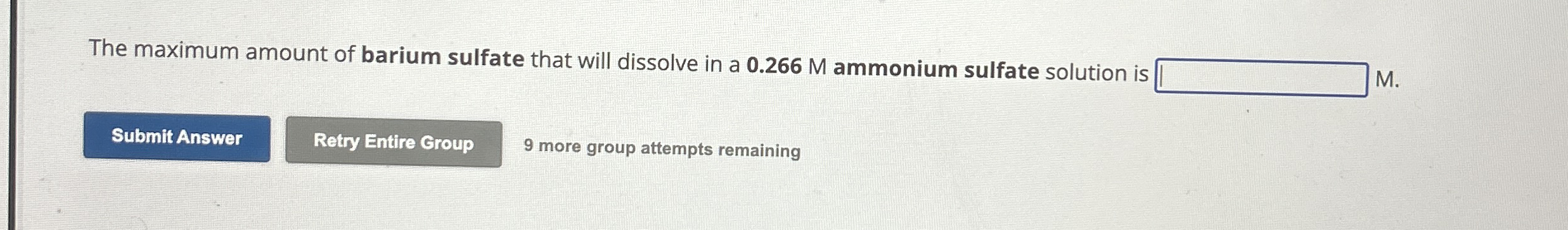 Solved The maximum amount of barium sulfate that will | Chegg.com