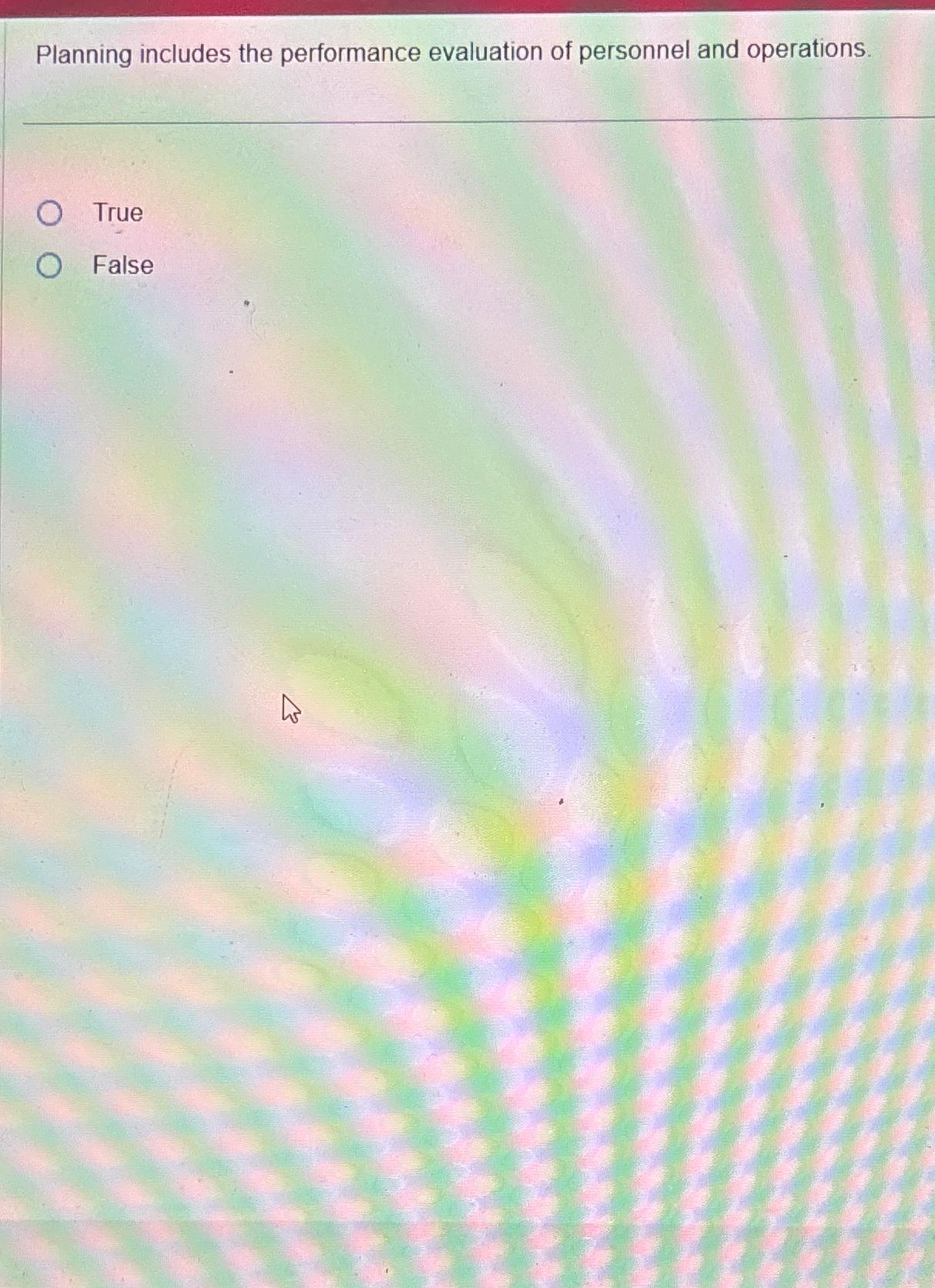 Solved Planning includes the performance evaluation of | Chegg.com