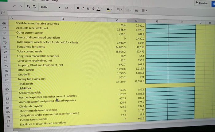 Solved QQ Calibri . 12. B USA - Ratio Computation Complete | Chegg.com