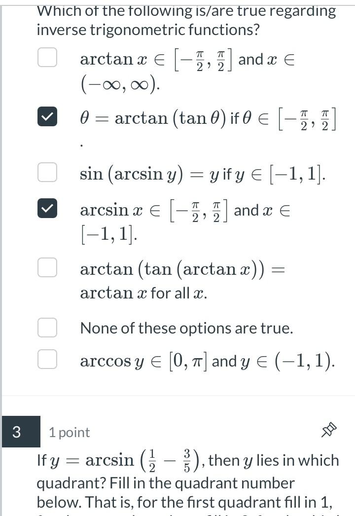 Solved Consider arctan x where x is non-zero. Then arctan x | Chegg.com