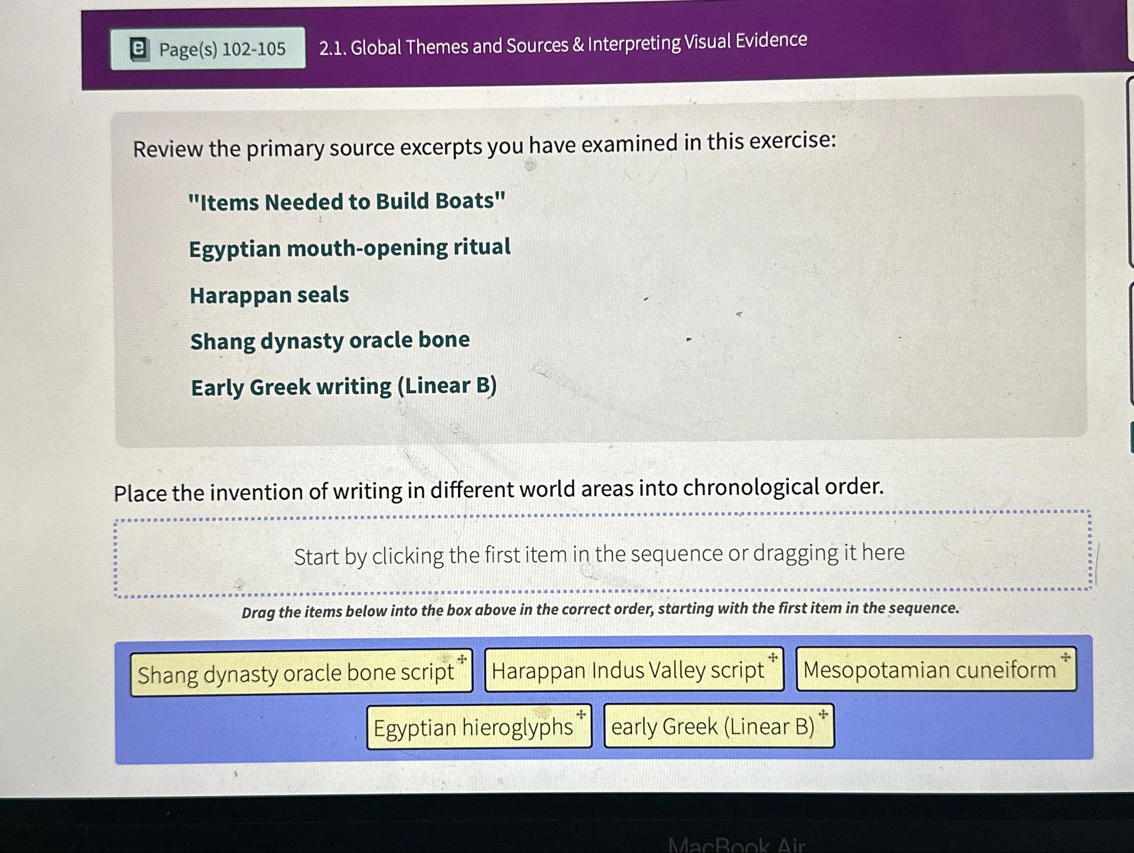 Solved 2.1. ﻿Global Themes and Sources & Interpreting Visual | Chegg.com