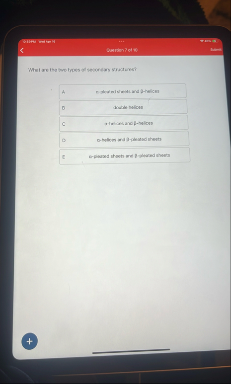 Solved torsep PM Wha Apr 1045%Question 7 ﻿of 10Stem:What are | Chegg.com
