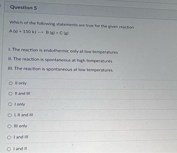 Solved Which of the following statements are true for the | Chegg.com
