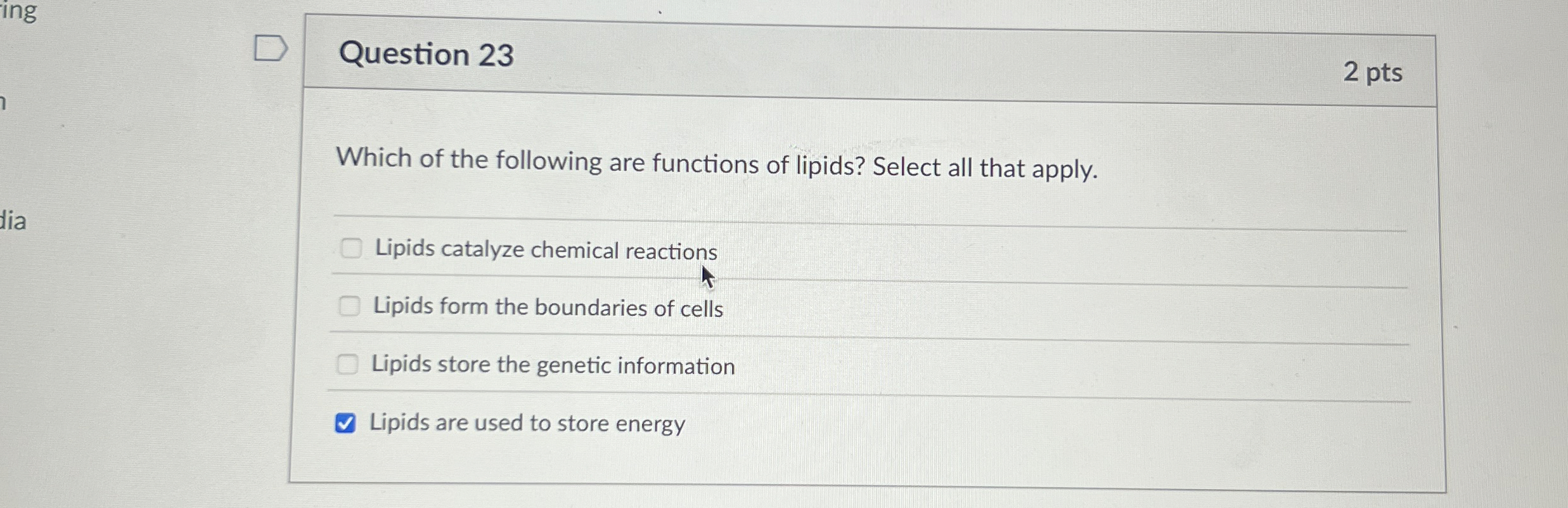 Solved Question 23Which of the following are functions of | Chegg.com