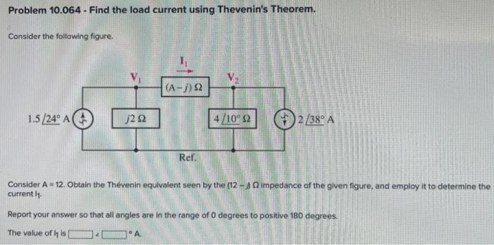 Solved Problem 10.064 - Find the load current using | Chegg.com