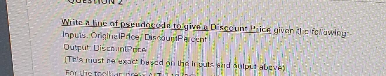 Solved Develop a solution that will discount items by a | Chegg.com