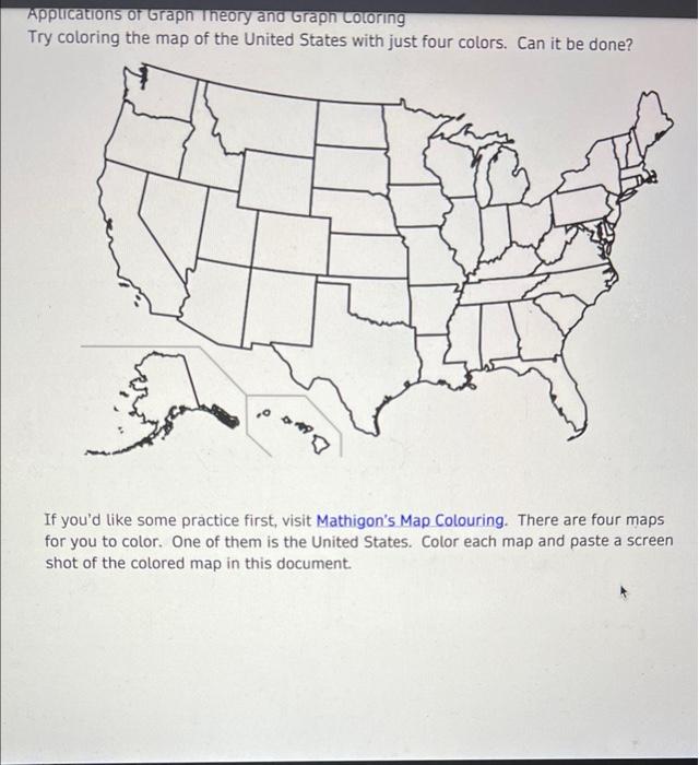 Solved Applications of Graph Theory and Graph Coloring How | Chegg.com