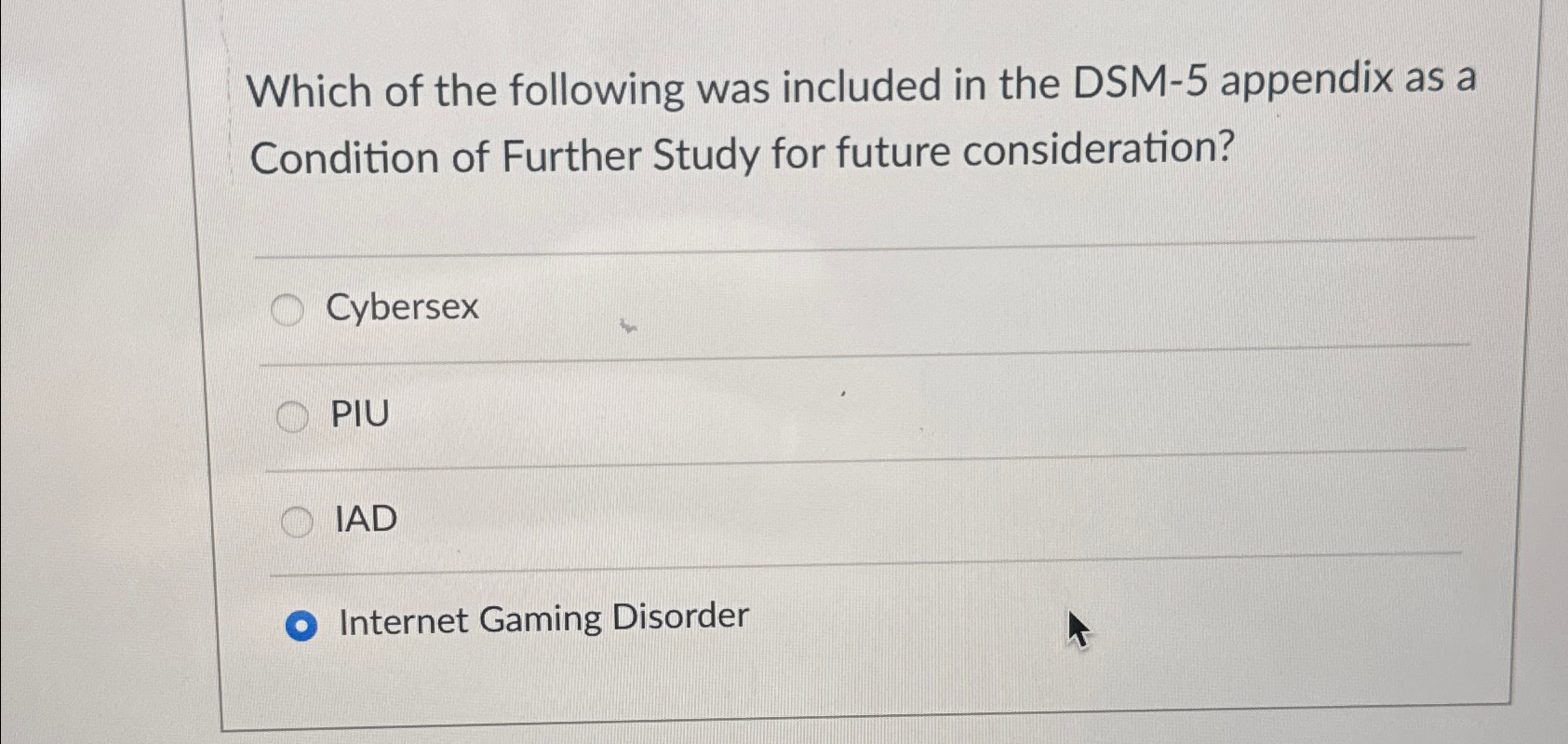 Solved Which of the following was included in the DSM-5 | Chegg.com