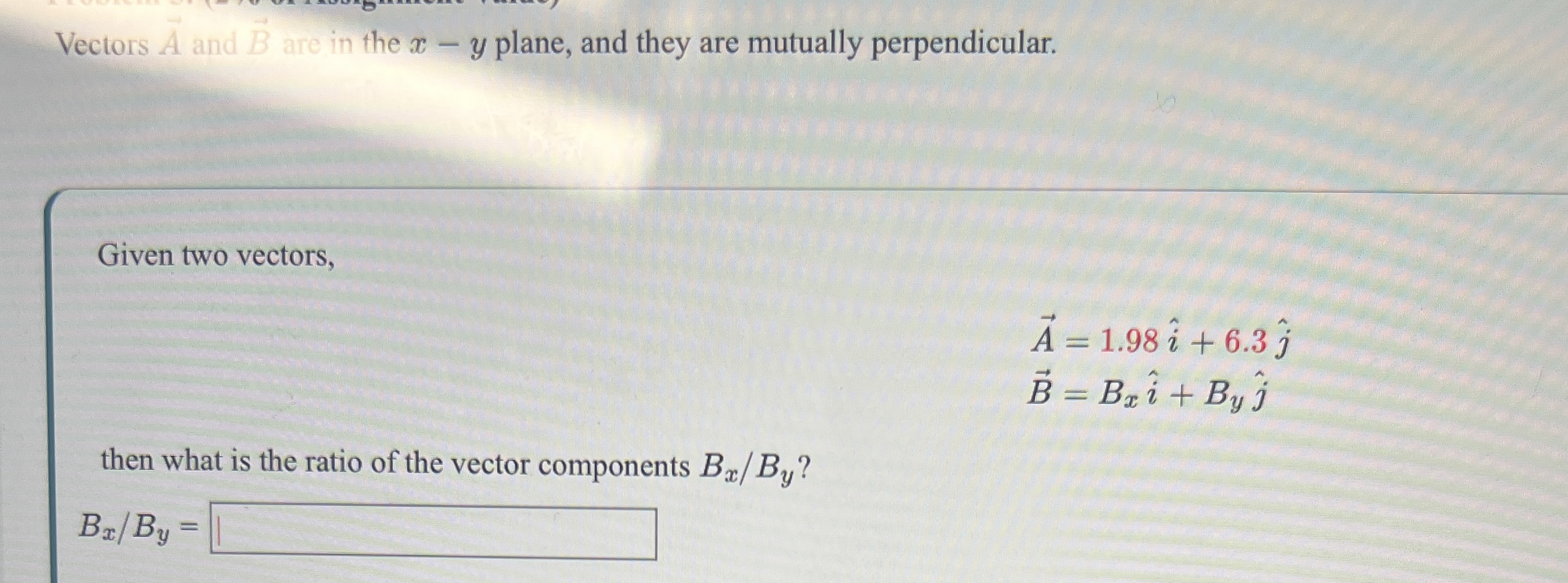 Solved Vectors A and B ﻿are in the x-y ﻿plane, and they are | Chegg.com