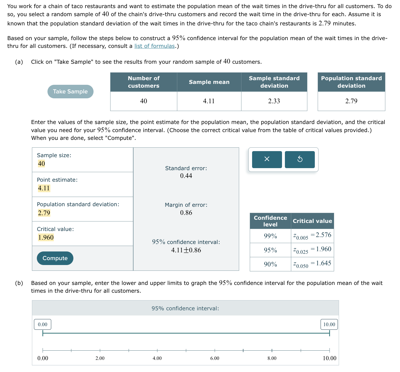Solved You work for a chain of taco restaurants and want to | Chegg.com