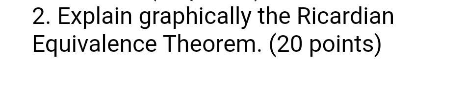 Solved 2. Explain graphically the Ricardian Equivalence | Chegg.com