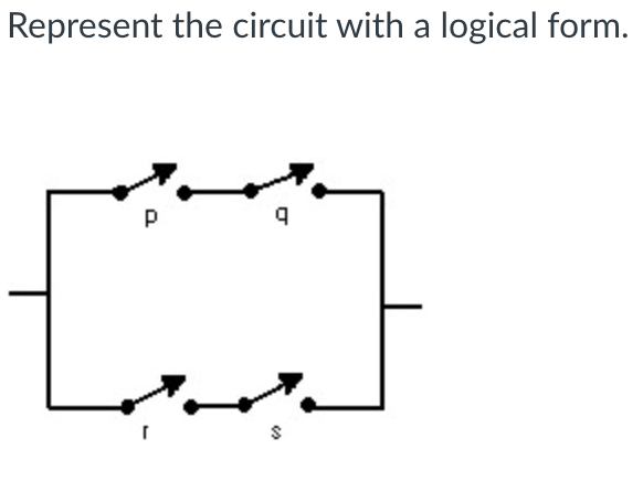 Solved Represent the circuit with a logical form. | Chegg.com
