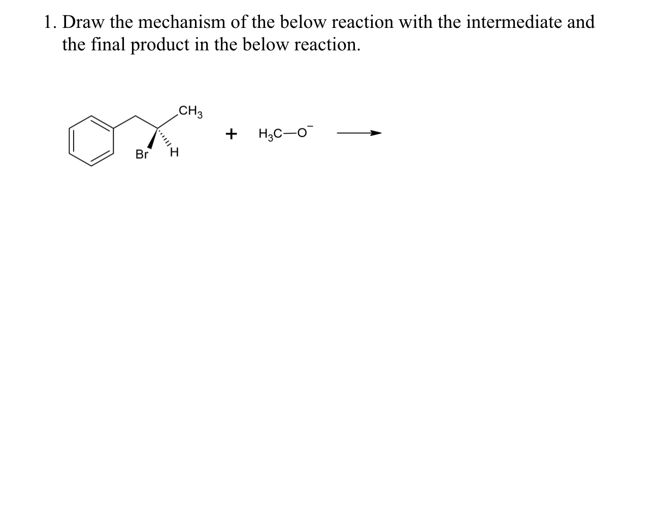 Solved Draw the mechanism of the below reaction with the | Chegg.com