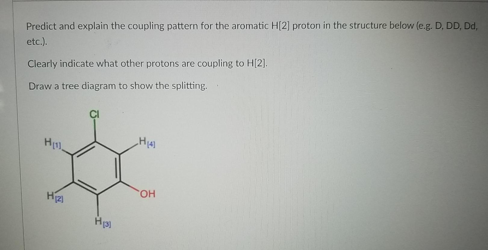 Solved Predict and explain the coupling pattern for the | Chegg.com