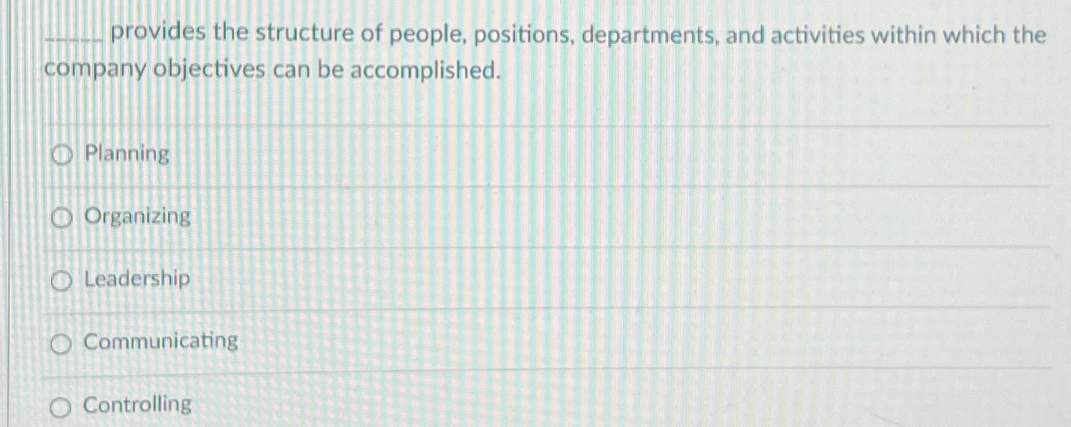 Solved provides the structure of people, positions, | Chegg.com