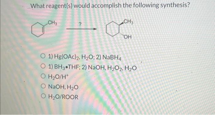 Solved What reagent(s) would accomplish the following | Chegg.com