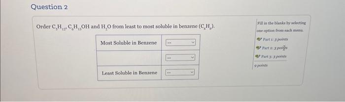 Solved Order C5H12,C6H13OH and H2O from least to most | Chegg.com