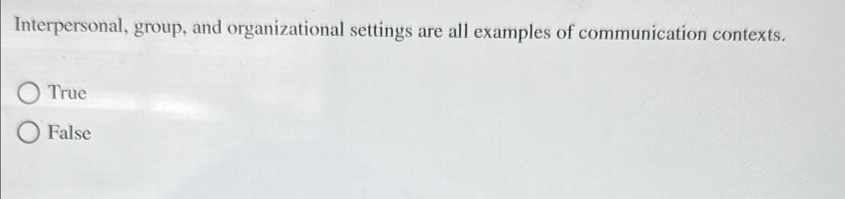 Solved Interpersonal, group, and organizational settings are | Chegg.com