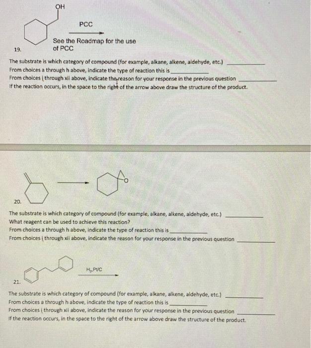 Solved OH PCC 19. See the Roadmap for the use of PCC The | Chegg.com