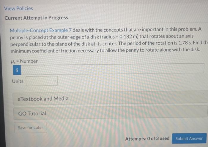 Solved Multiple-Concept Example 7 deals with the concepts | Chegg.com