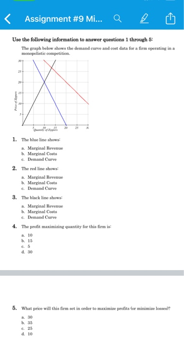 Solved Assignment #9 Mi... Q Use the following information | Chegg.com