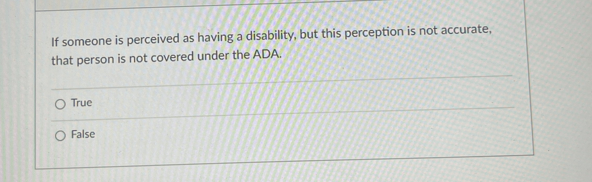 Solved If someone is perceived as having a disability, but | Chegg.com