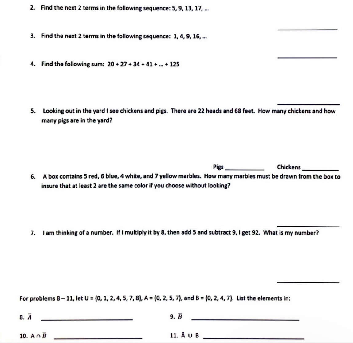 Find the next 2 ﻿terms in the following sequence: | Chegg.com