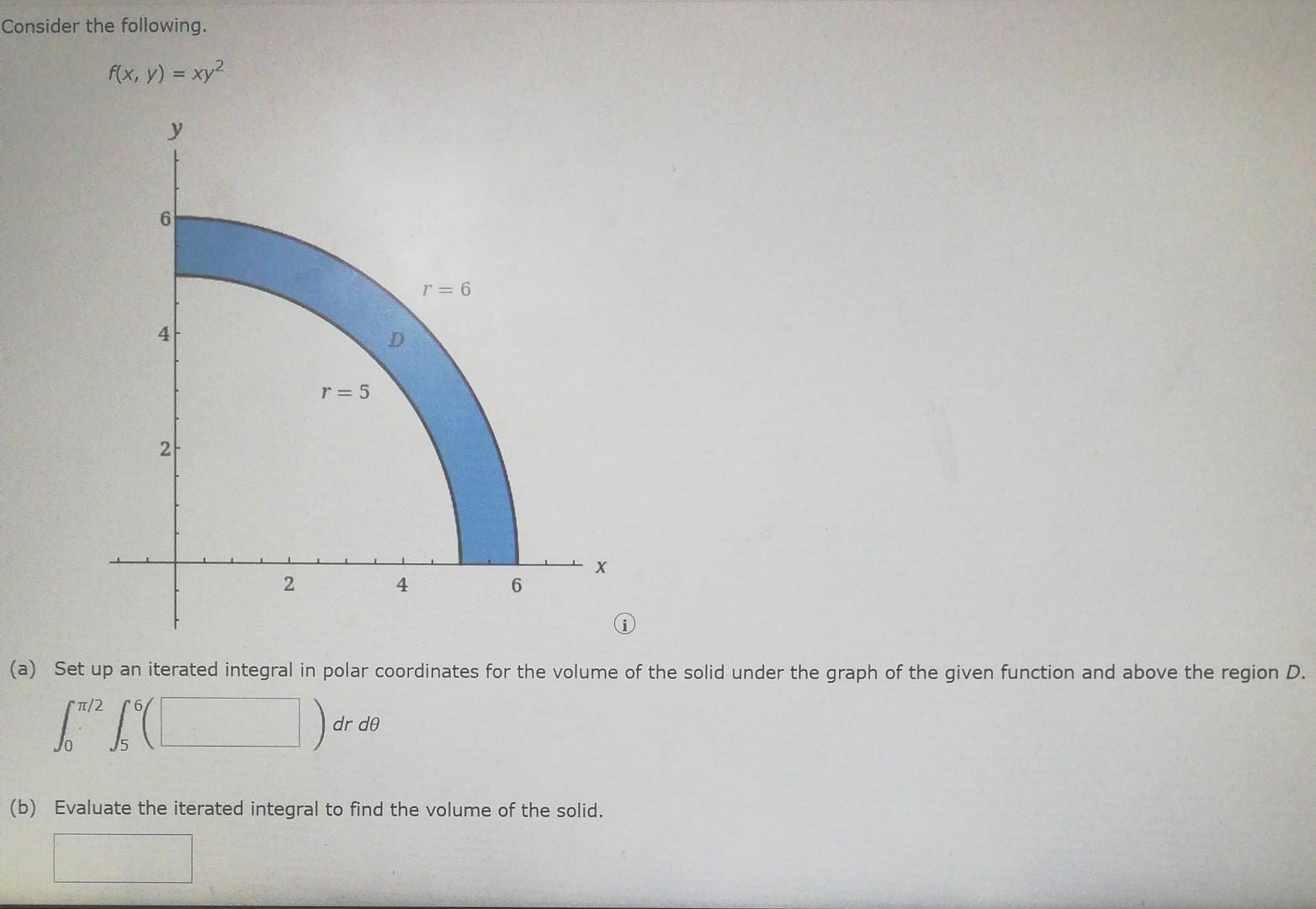Solved Consider The Following F X Y Xy² у 6 R 6 4 R 5