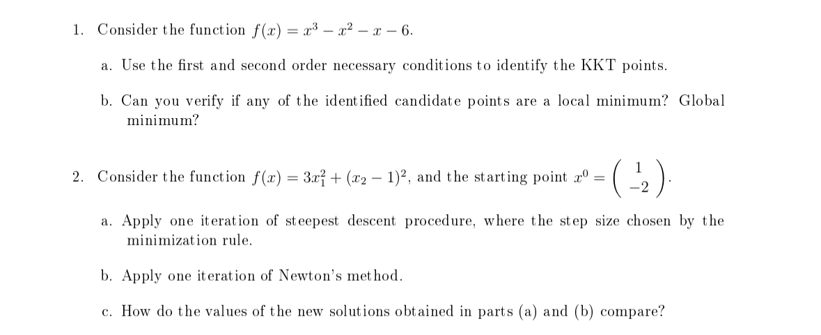 Solved Consider the function f(x)=x3-x2-x-6.a. ﻿Use the | Chegg.com