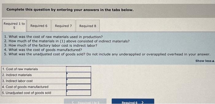 Solved Complete this question by entering your answers in | Chegg.com