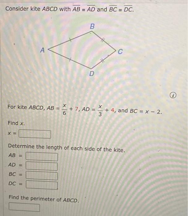 Solved In concave kite ABCD, there is an interior angle at | Chegg.com