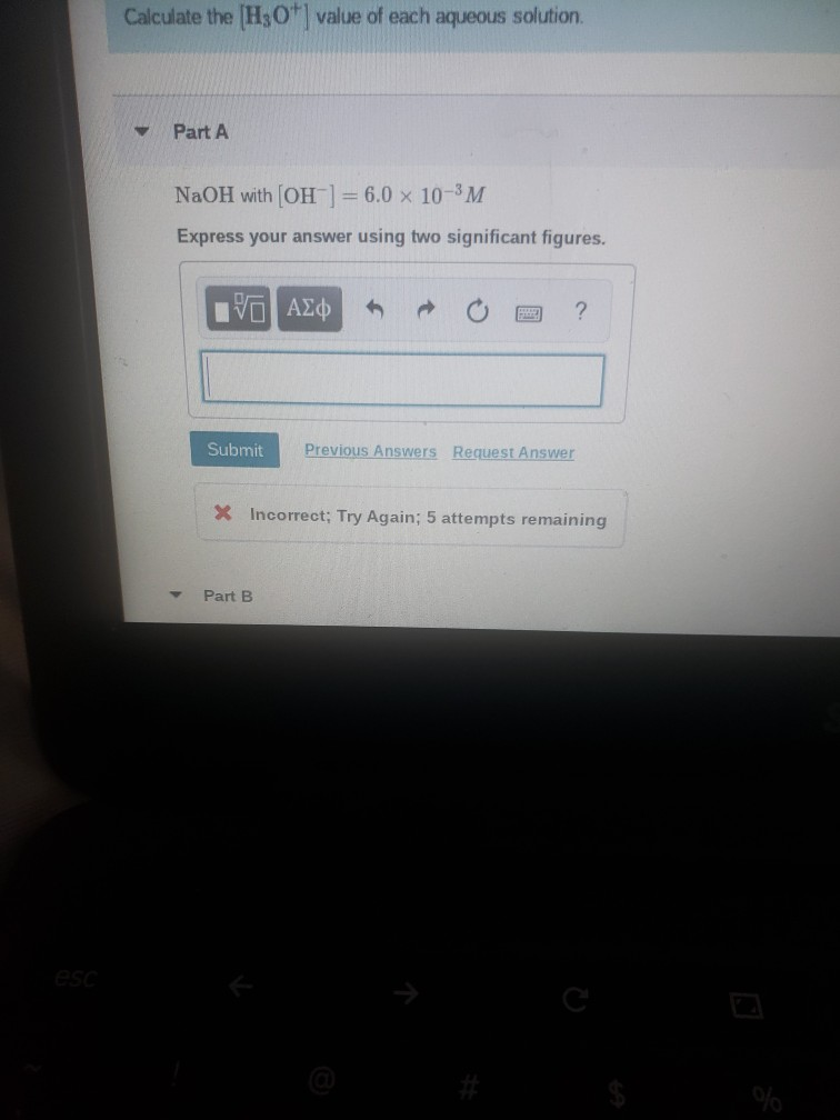 Solved Calculate the H3O+ value of each aqueous solution. | Chegg.com