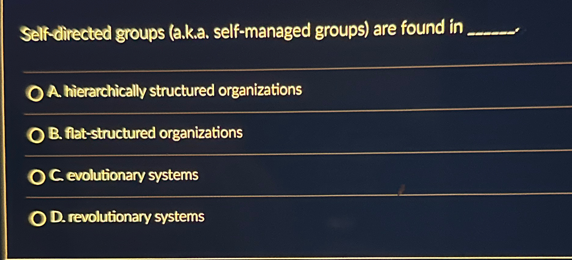Solved Sell-directed groups (a.k.a. ﻿self-managed groups) | Chegg.com