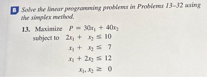 Solved Solve the linear programming problems in Problems | Chegg.com
